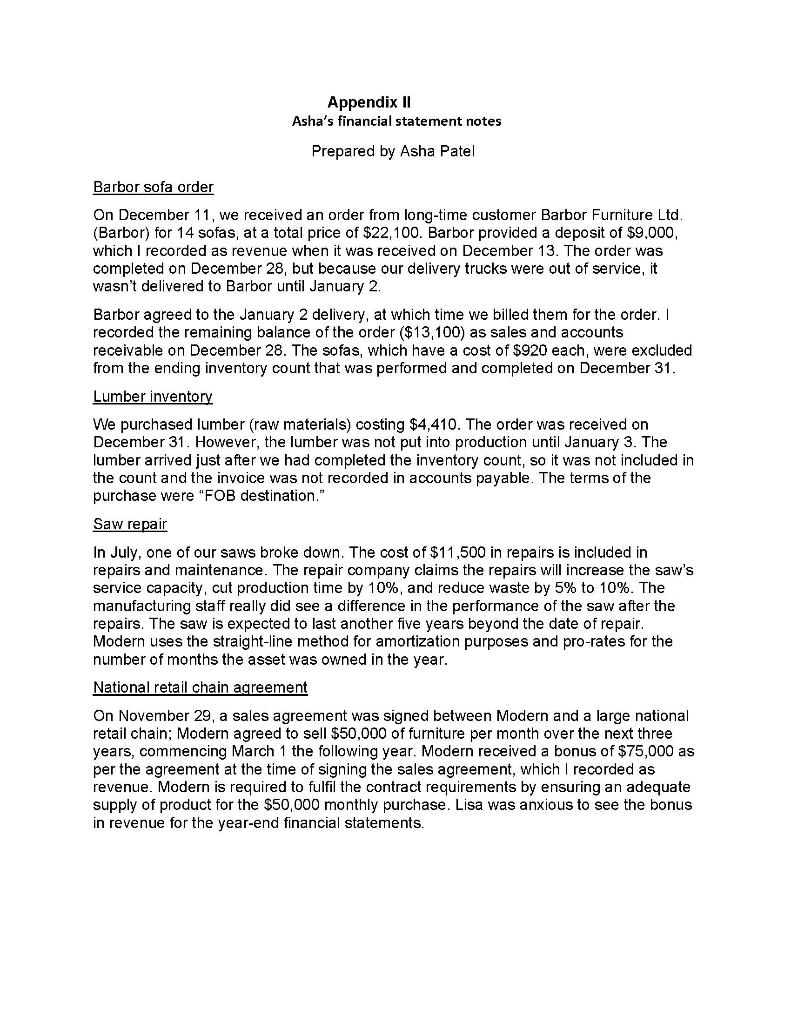 Solved Scenario outline Lisa Jonas founded Modern Inc., | Chegg.com