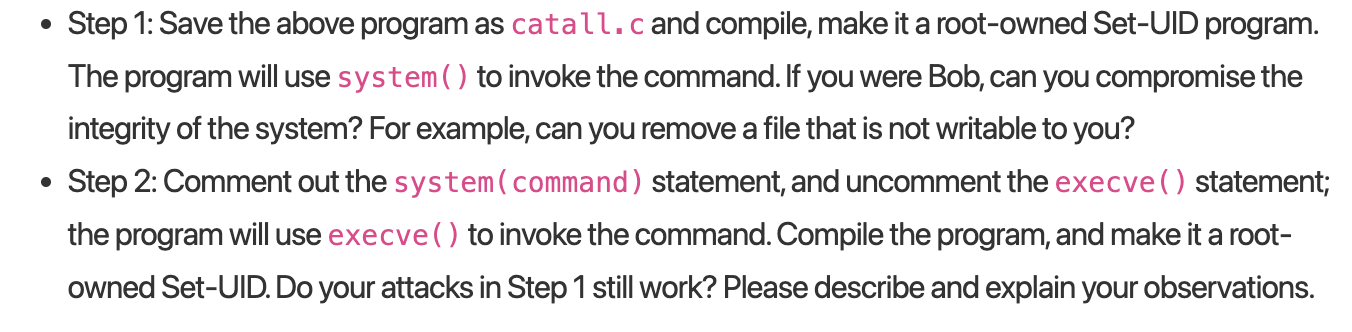 Solved Although system ( ) and execve ( ) can both be used | Chegg.com