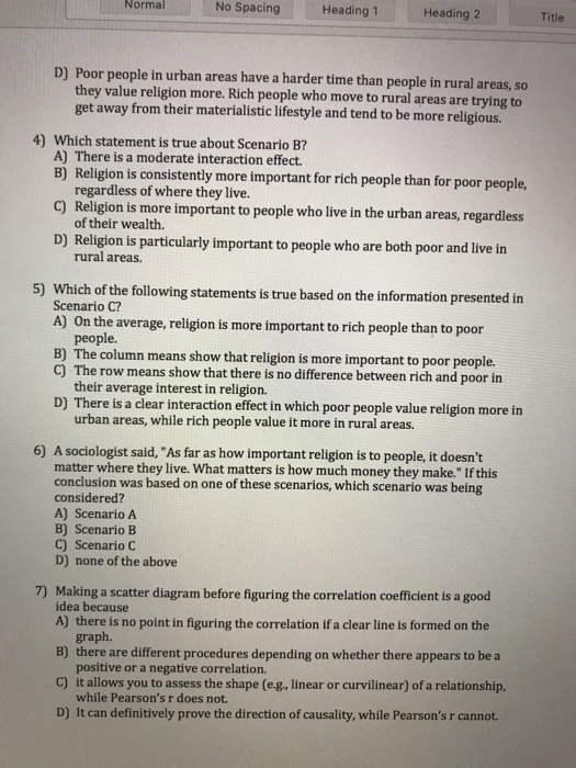 Solved 1) An interaction effect in a two-way factorial | Chegg.com