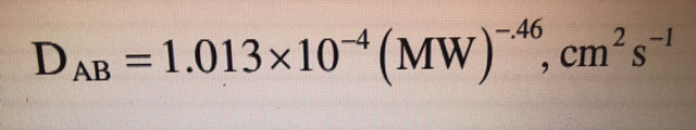 Solved Use equation 5.35 to estimate the diffusivity (cm2/s) | Chegg.com