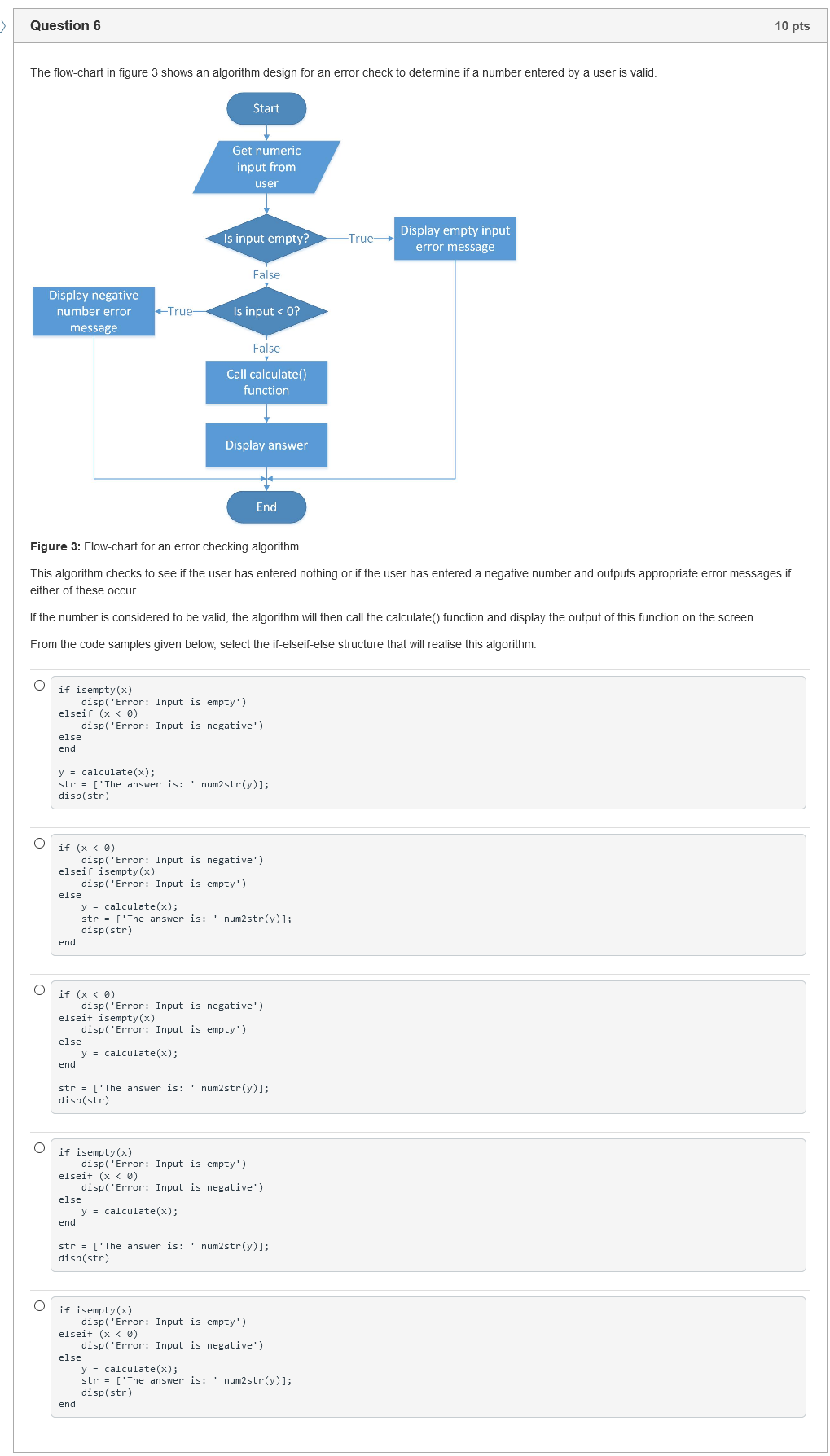 Solved Question 6 10 pts The flow-chart in figure 3 shows an | Chegg.com