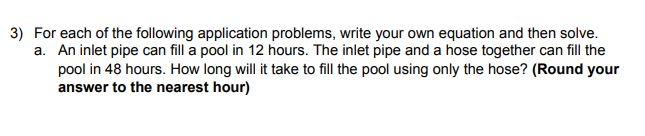 Solved 3) For each of the following application problems, | Chegg.com