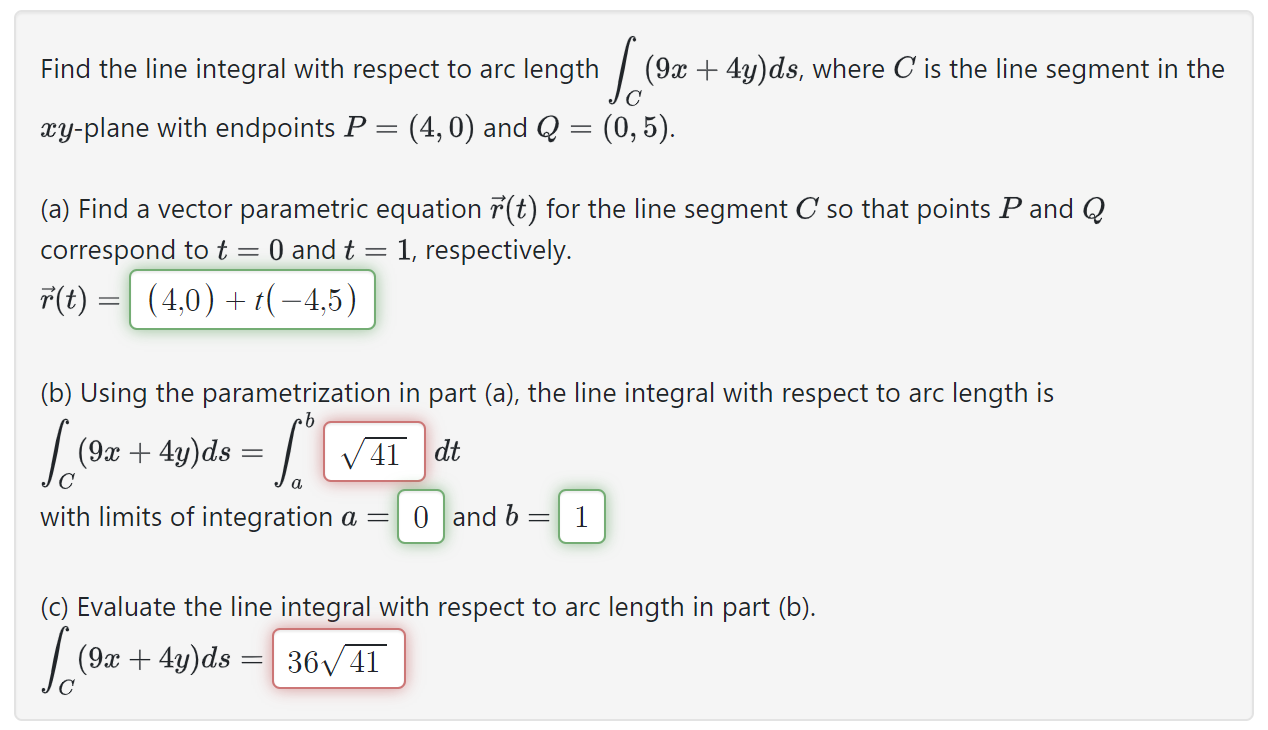 Solved Find the line integral with respect to arc length | Chegg.com