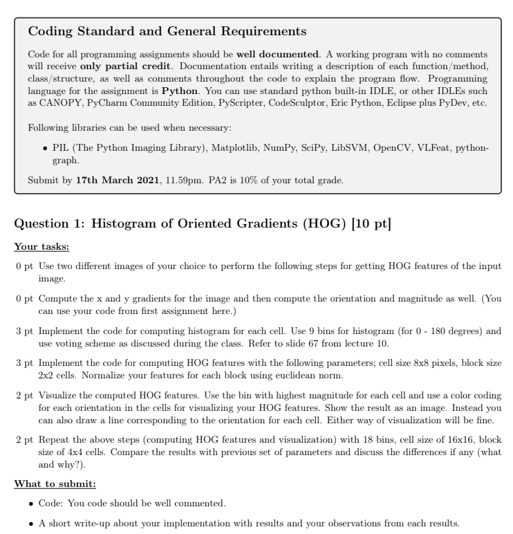 Coding Standard and General Requirements Code for all | Chegg.com