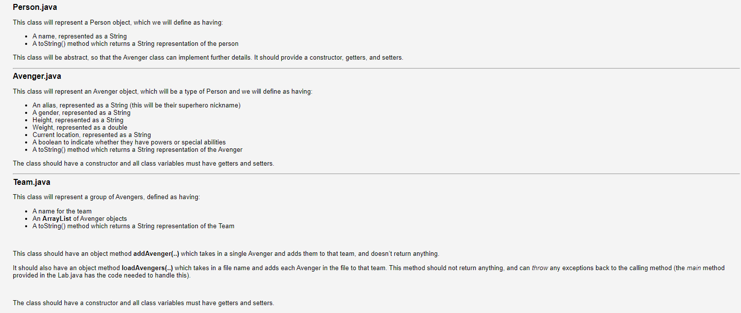 Solved Person.java This class will represent a Person | Chegg.com
