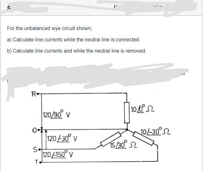 Solved S an A three phase unbalanced delta load is given in | Chegg.com