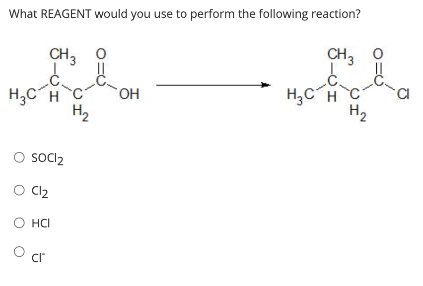 Solved What REAGENT would you use to perform the following | Chegg.com