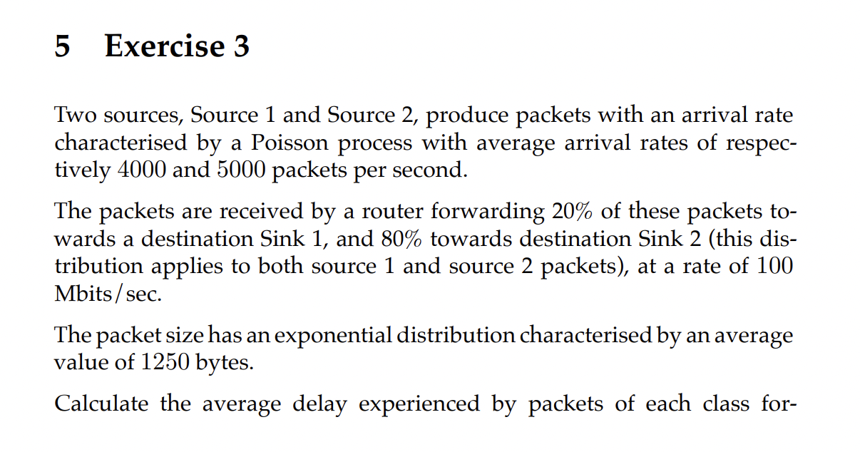 Solved Calculate the average delay experienced by packets of | Chegg.com