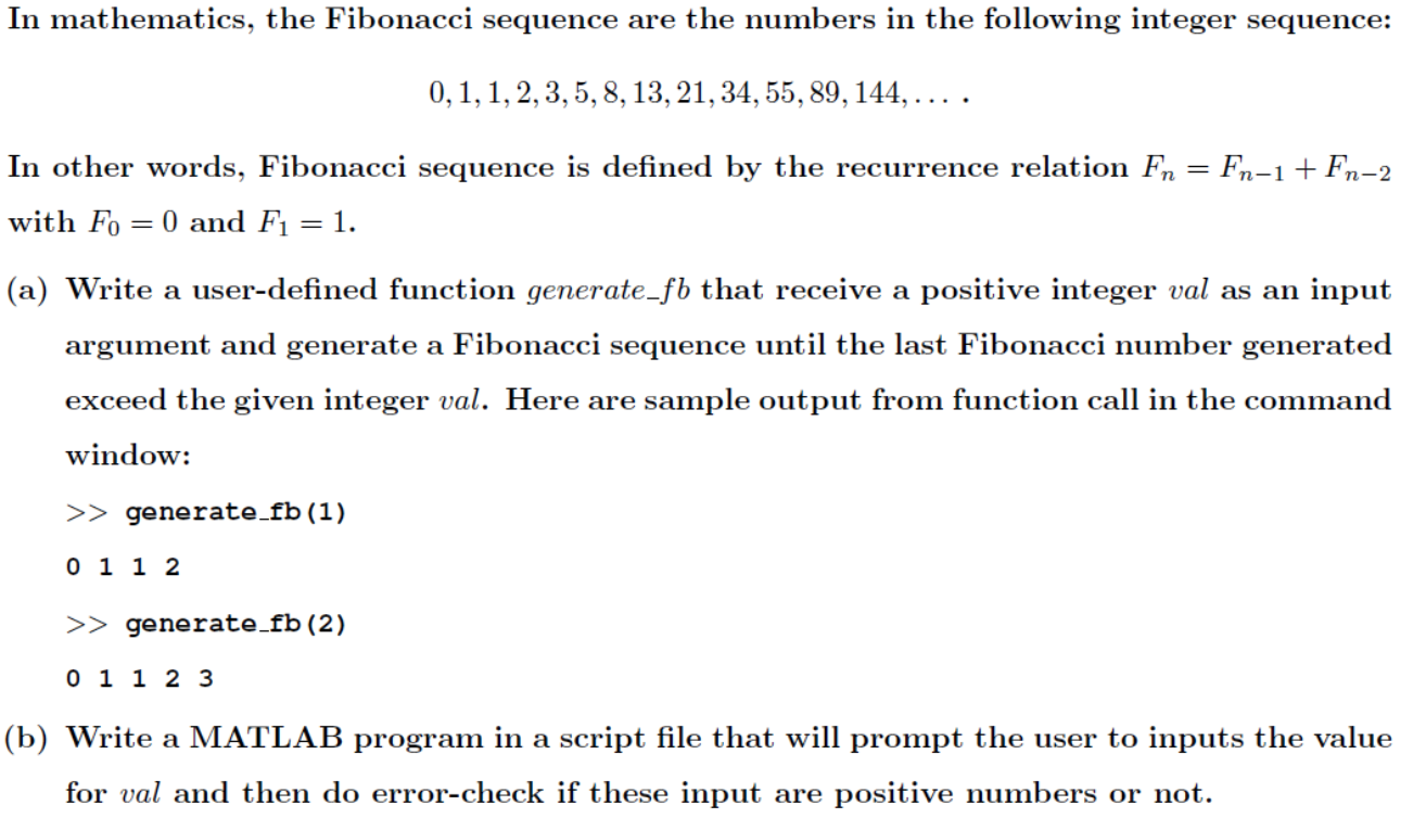 Solved In mathematics, the Fibonacci sequence are the | Chegg.com