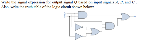 Solved Write the signal expression for output signal Q based | Chegg.com
