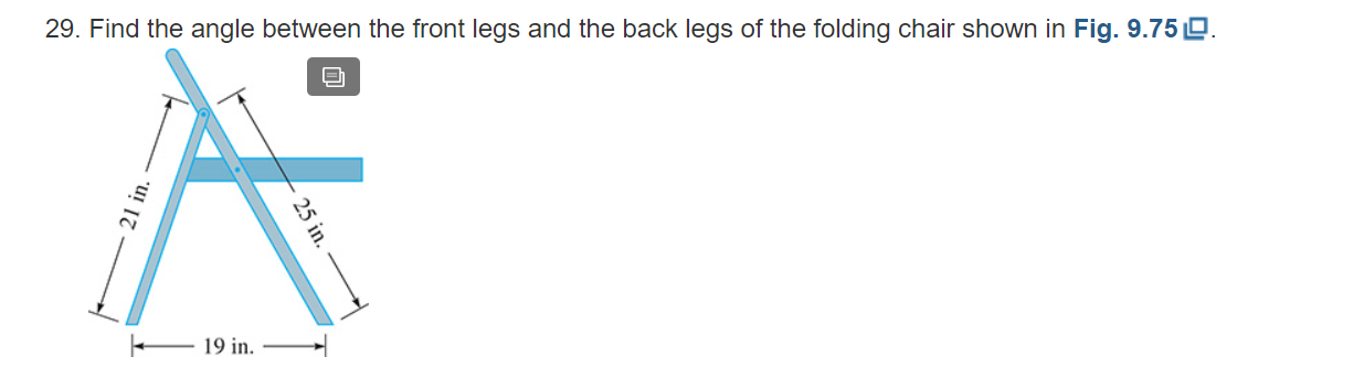 Solved 29. Find the angle between the front legs and the | Chegg.com