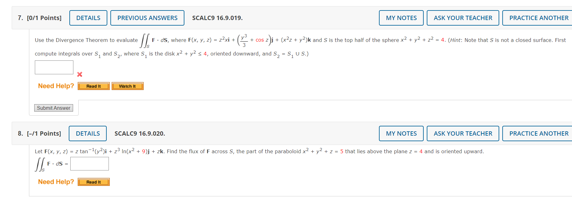Solved compute integrals over S1 and S2, where S1 is the | Chegg.com