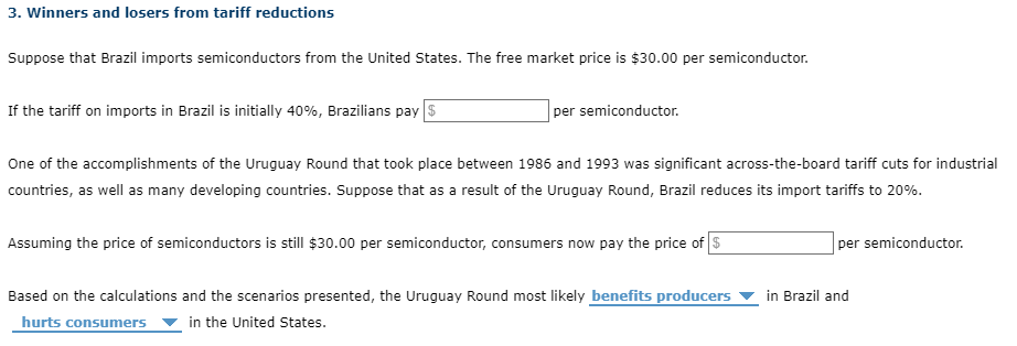 Solved Winners and losers from tariff reductionsSuppose that | Chegg.com