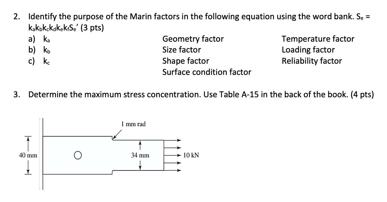 Solved 2. Identify the purpose of the Marin factors in the | Chegg.com