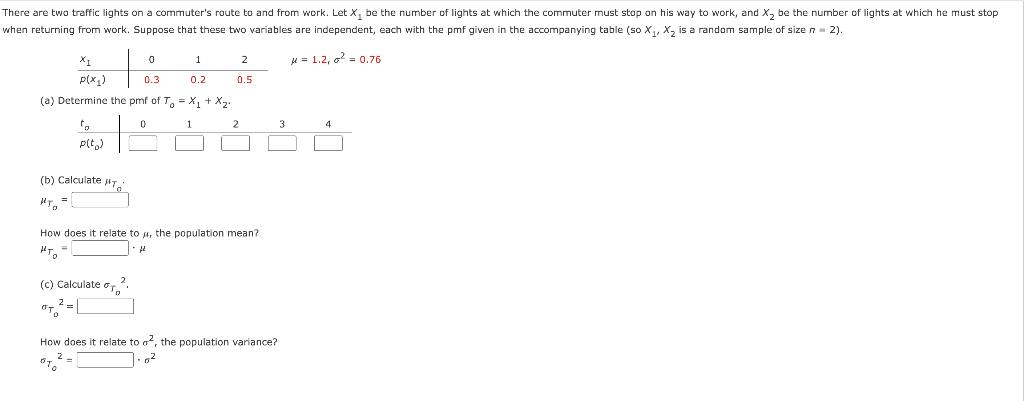 Solved returning from work. Suppose that these two variables | Chegg.com