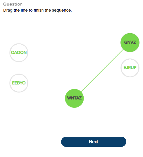 Solved Question Drag the line to finish the sequence. | Chegg.com
