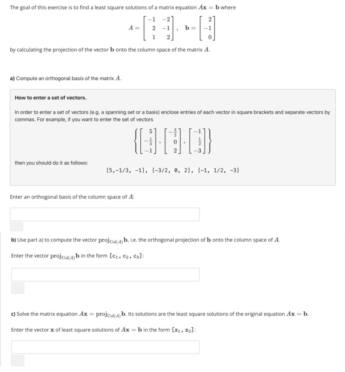 Solved →The goal of this exercise is to find a least square | Chegg.com