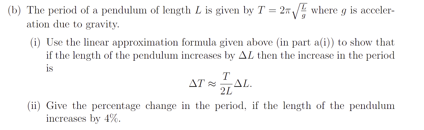 Solved 4 A I Use The Linear Approximation Formula 6594