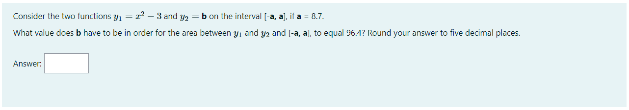 Solved Consider the two functions y1=x2−3y1=x2−3 and y2=y2= | Chegg.com