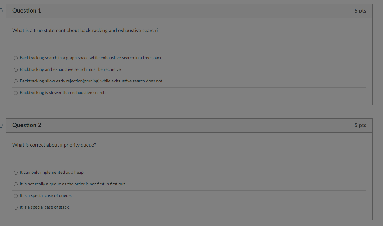 Solved What is a true statement about backtracking and | Chegg.com