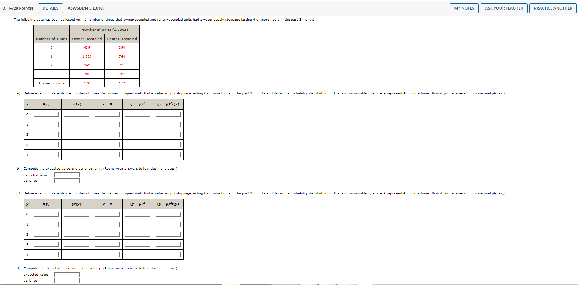 Solved B Compute The Expected Value And Variance For X