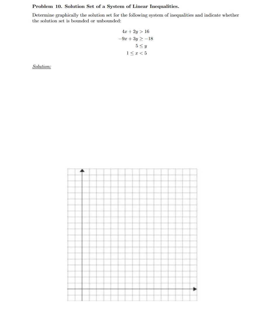 Solved Problem 10. Solution Set of a System of Linear | Chegg.com