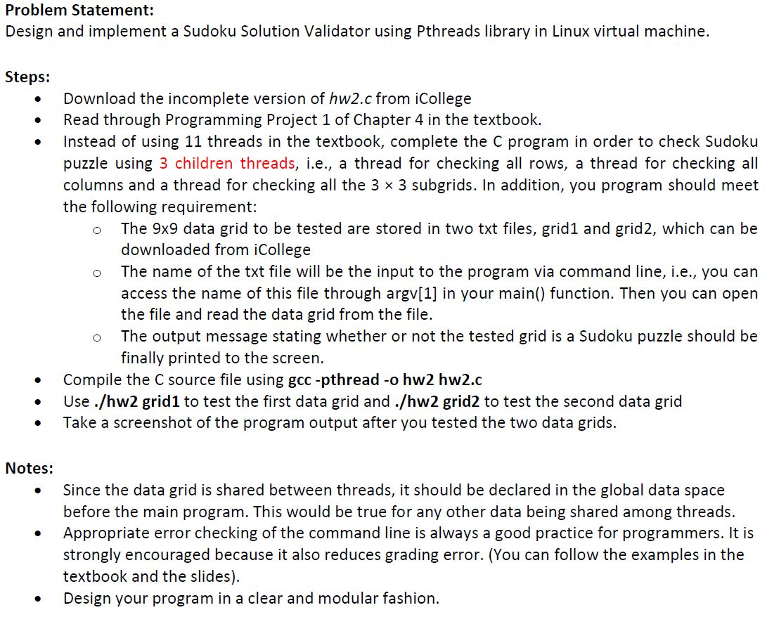 Problem Statement: Design and implement a Sudoku | Chegg.com