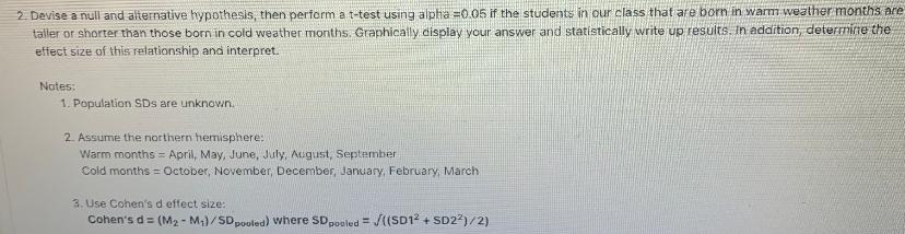 Solved 2. Devise a null and alternative hypothesis, then | Chegg.com