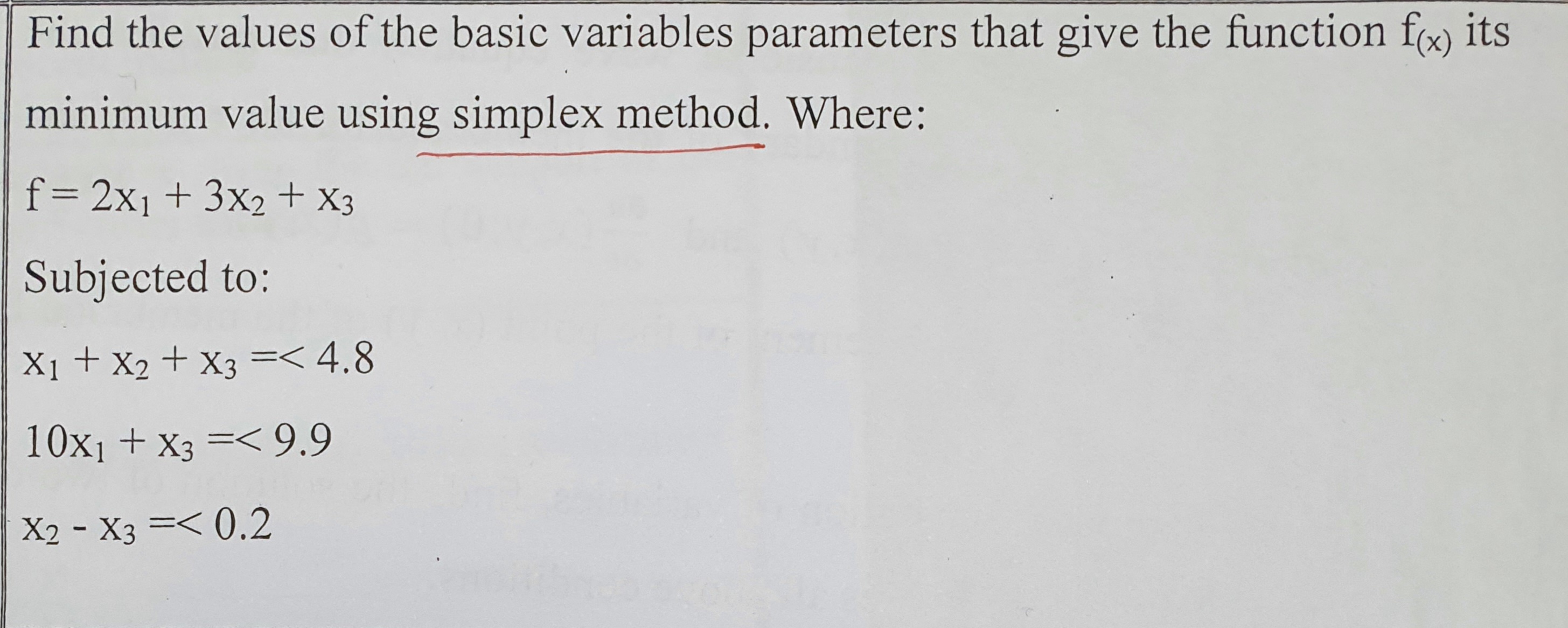 Solved Find the values of the basic variables parameters | Chegg.com