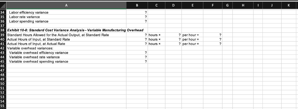 Solved 1 Chapter 10: Applying Excel 3 Data 4 Exhibit 10-1: | Chegg.com