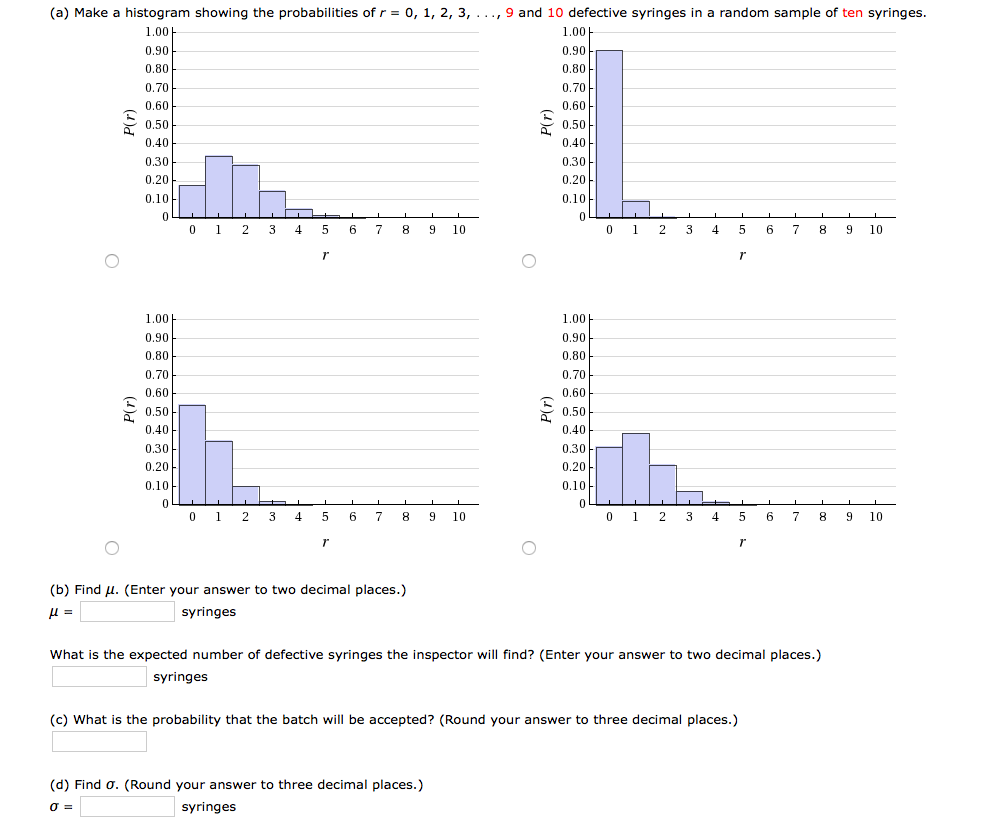 Solved The quality-control inspector of a production plant | Chegg.com