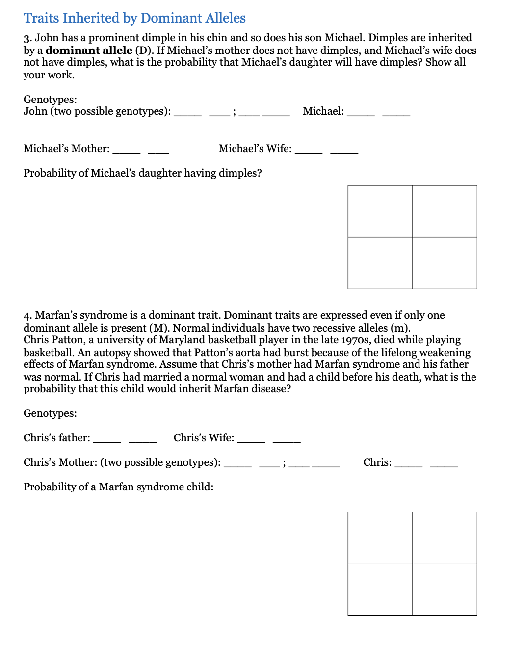 Solved Traits Inherited by Dominant AllelesJohn has a | Chegg.com