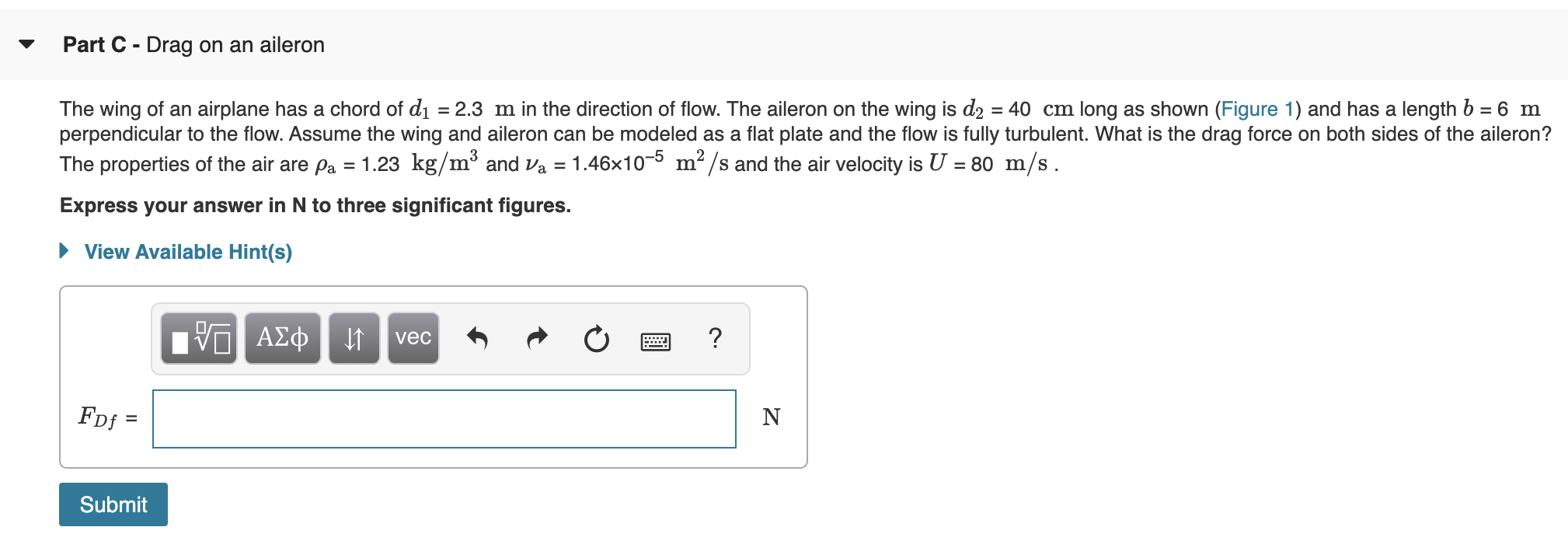 Solved Learning Goal: To calculate the boundary layer | Chegg.com