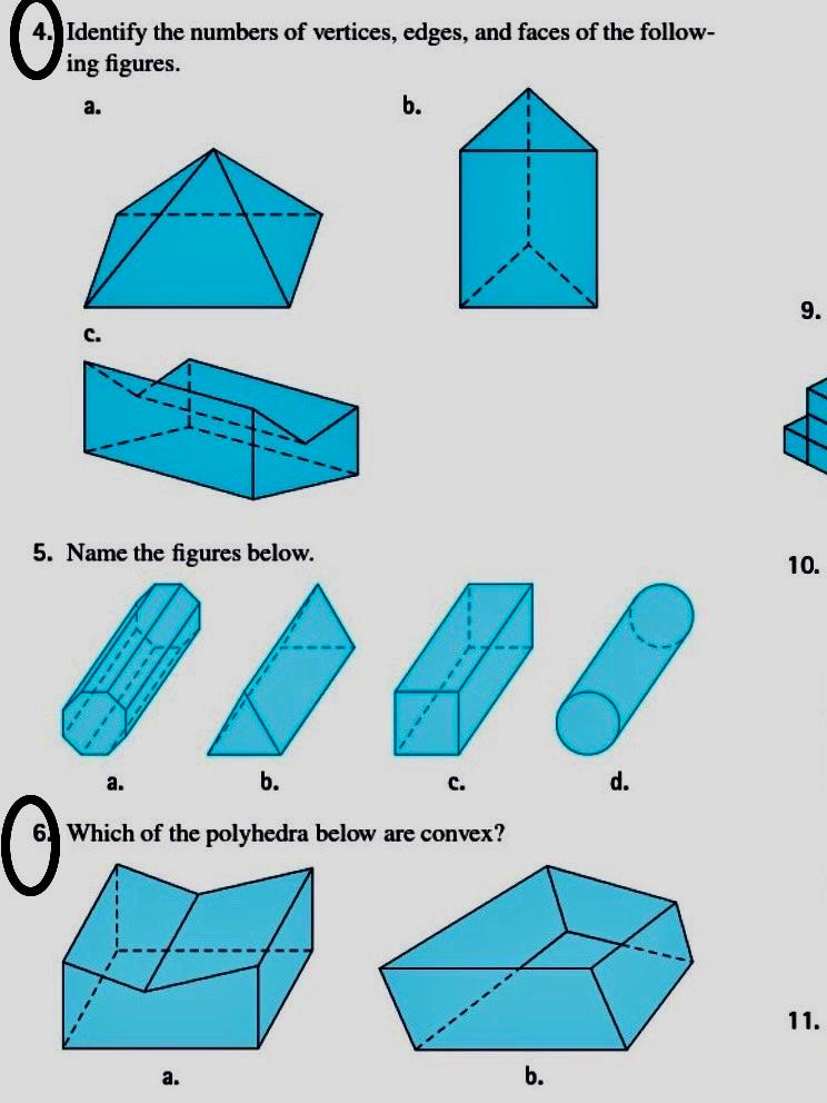 Solved 4. Identify the numbers of vertices, edges, and faces | Chegg.com