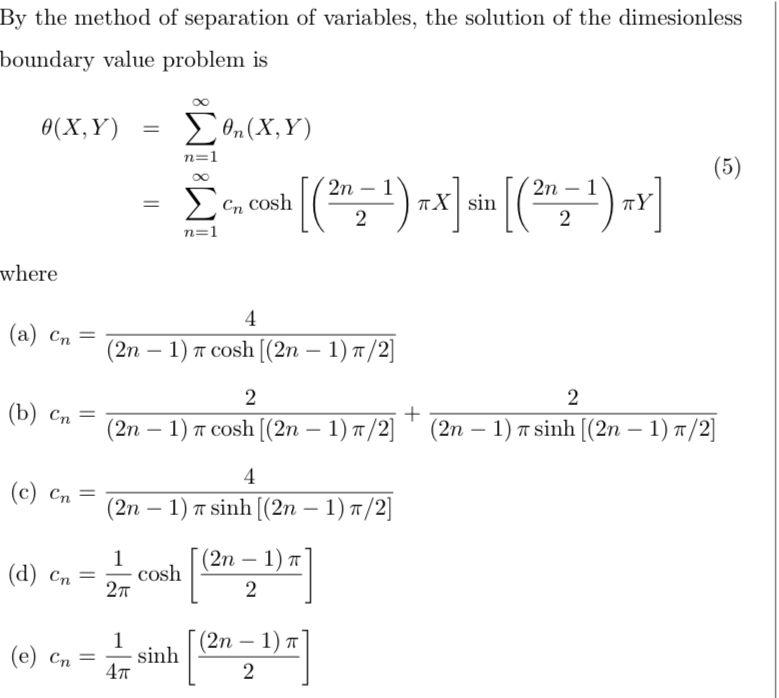 By the method of separation of variables, the | Chegg.com
