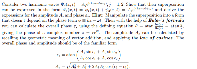 Solved Consider two harmonic waves | Chegg.com