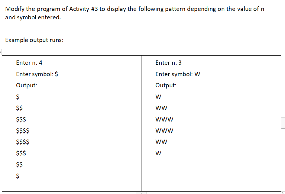 Solved Modify the program of Activity #3 to display the | Chegg.com