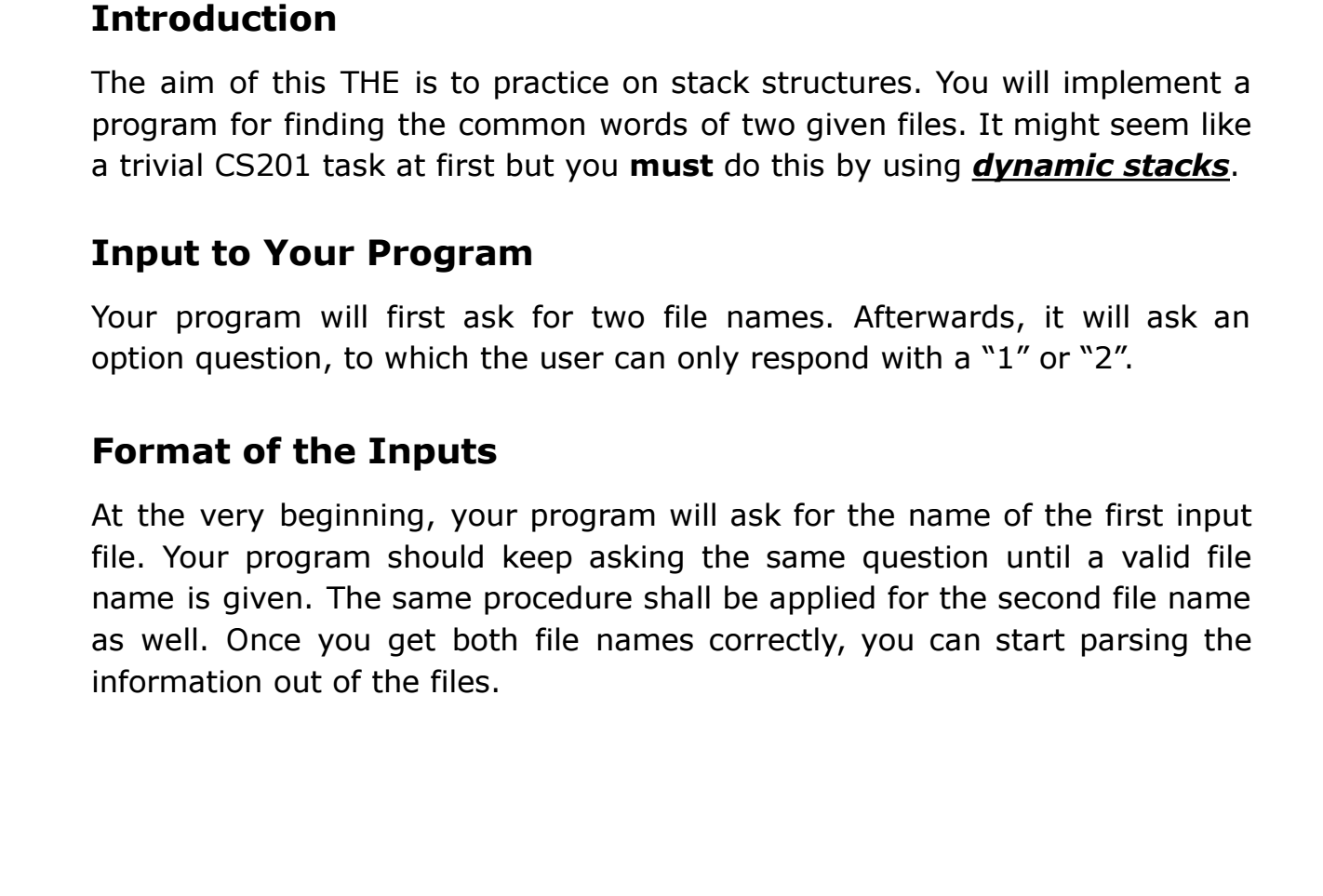 Solved The aim of this THE is to practice on stack | Chegg.com