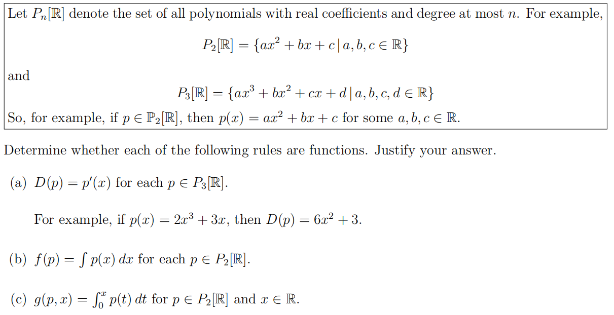 Solved P2[R]={ax2+bx+c∣a,b,c∈R} and | Chegg.com
