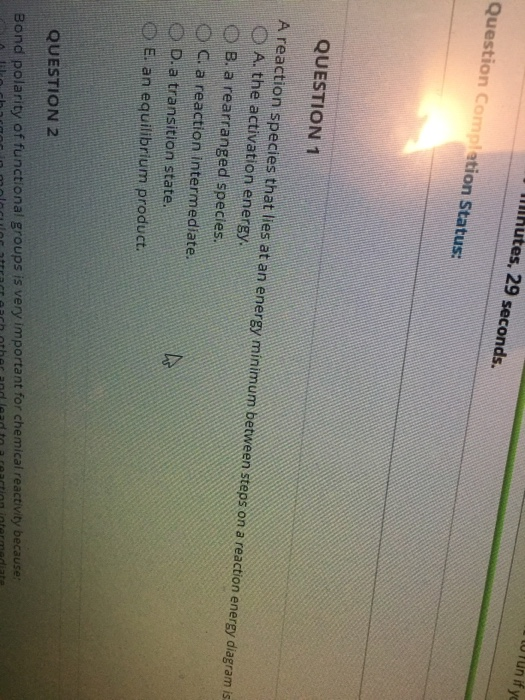 Solved UTUn if y Ilnutes, 29 seconds. Question Complation | Chegg.com