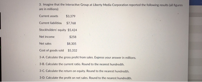 Solved Imagine that the Interactive Group at Liberty Media | Chegg.com