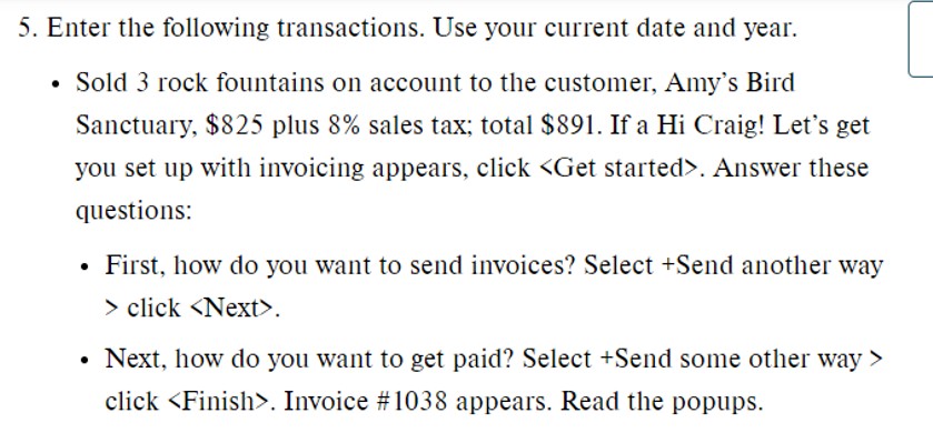 Solved How do I add a this transaction in Quickbooks? "Enter | Chegg.com