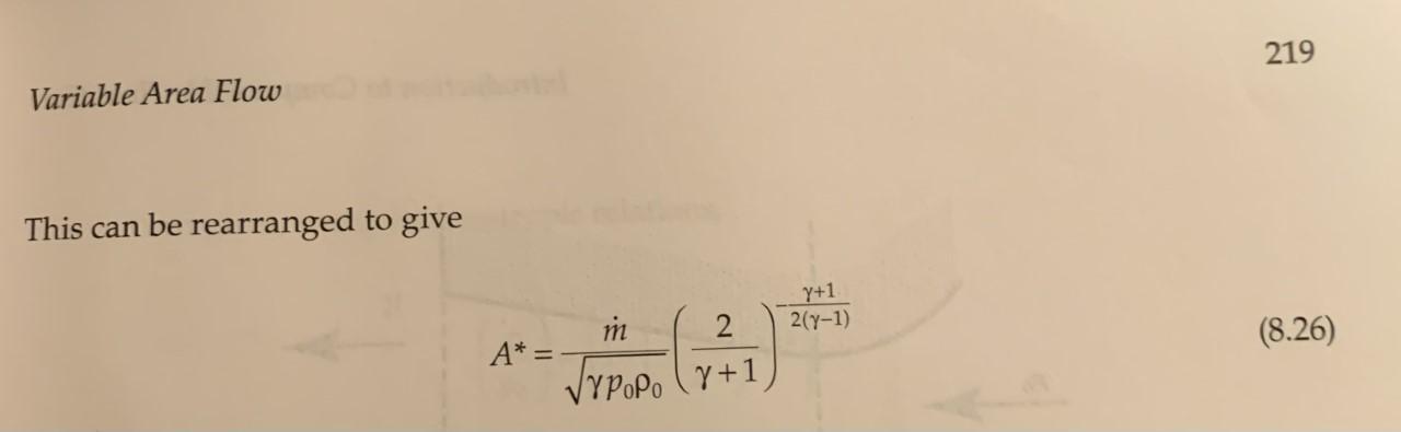 Solved Use Mass Flow Parameter (MFP) to derive Equation | Chegg.com