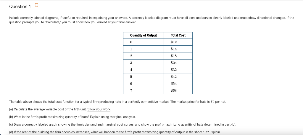 Solved Question 1 Include correctly labeled diagrams, if | Chegg.com
