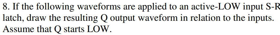 Solved 8. If the following waveforms are applied to an | Chegg.com