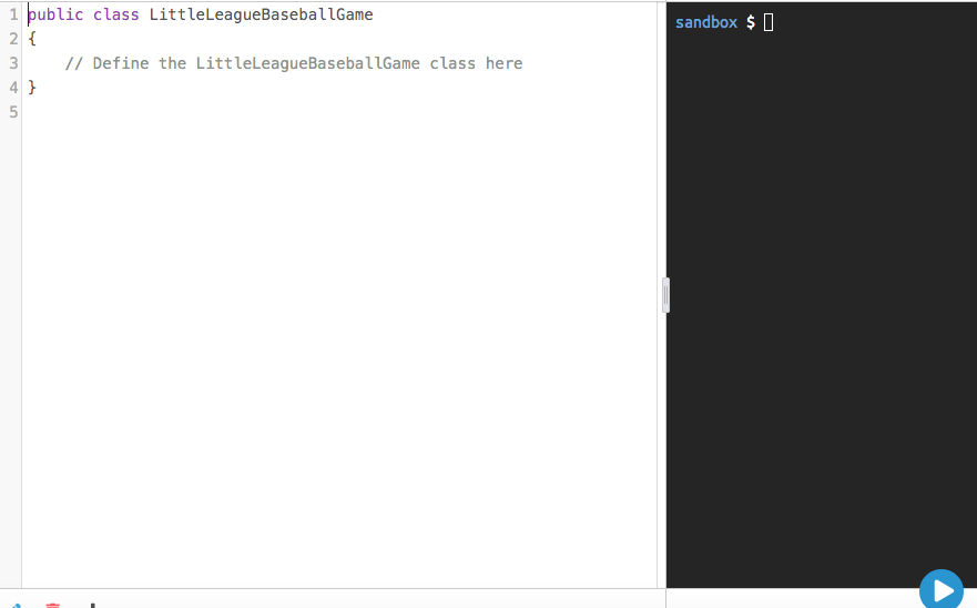 Create A Class Named Baseballgame That Contains 