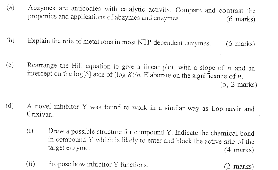 Solved (a) a Abzymes are antibodies with catalytic activity. | Chegg.com
