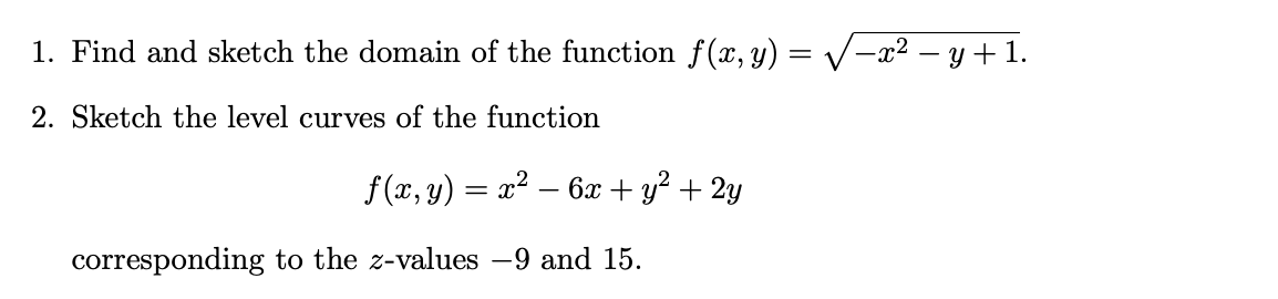 1. Find and sketch the domain of the function | Chegg.com