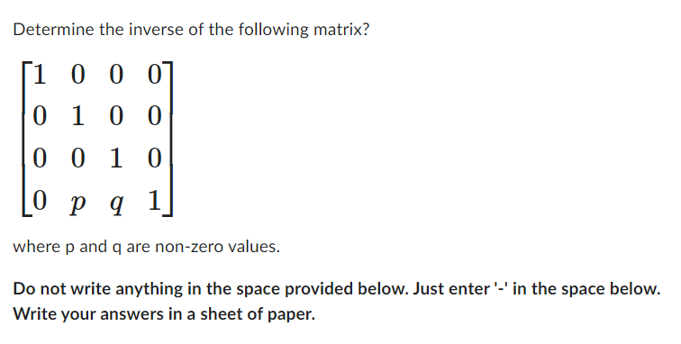 Solved Do not write anything in the space provided below. | Chegg.com