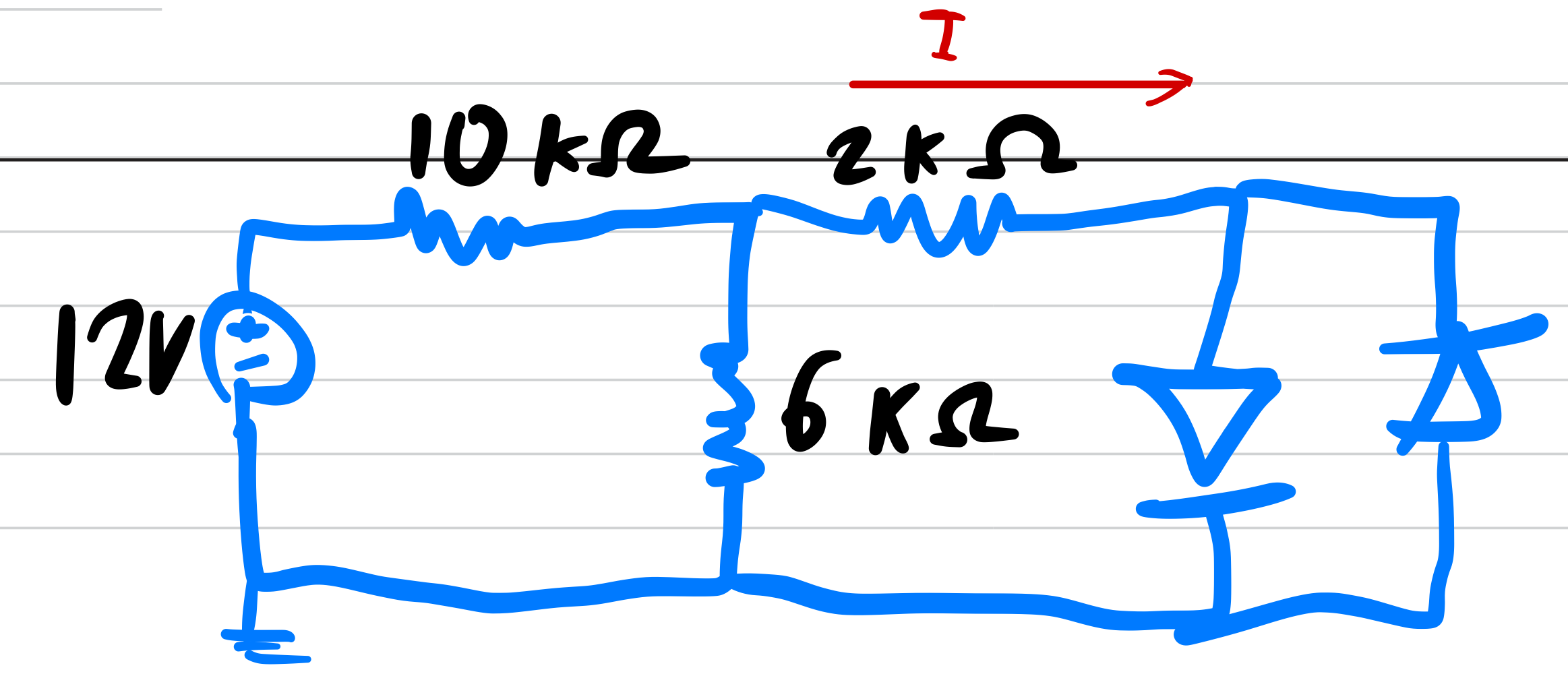 Solved Please find the current I, assume the voltage drop | Chegg.com